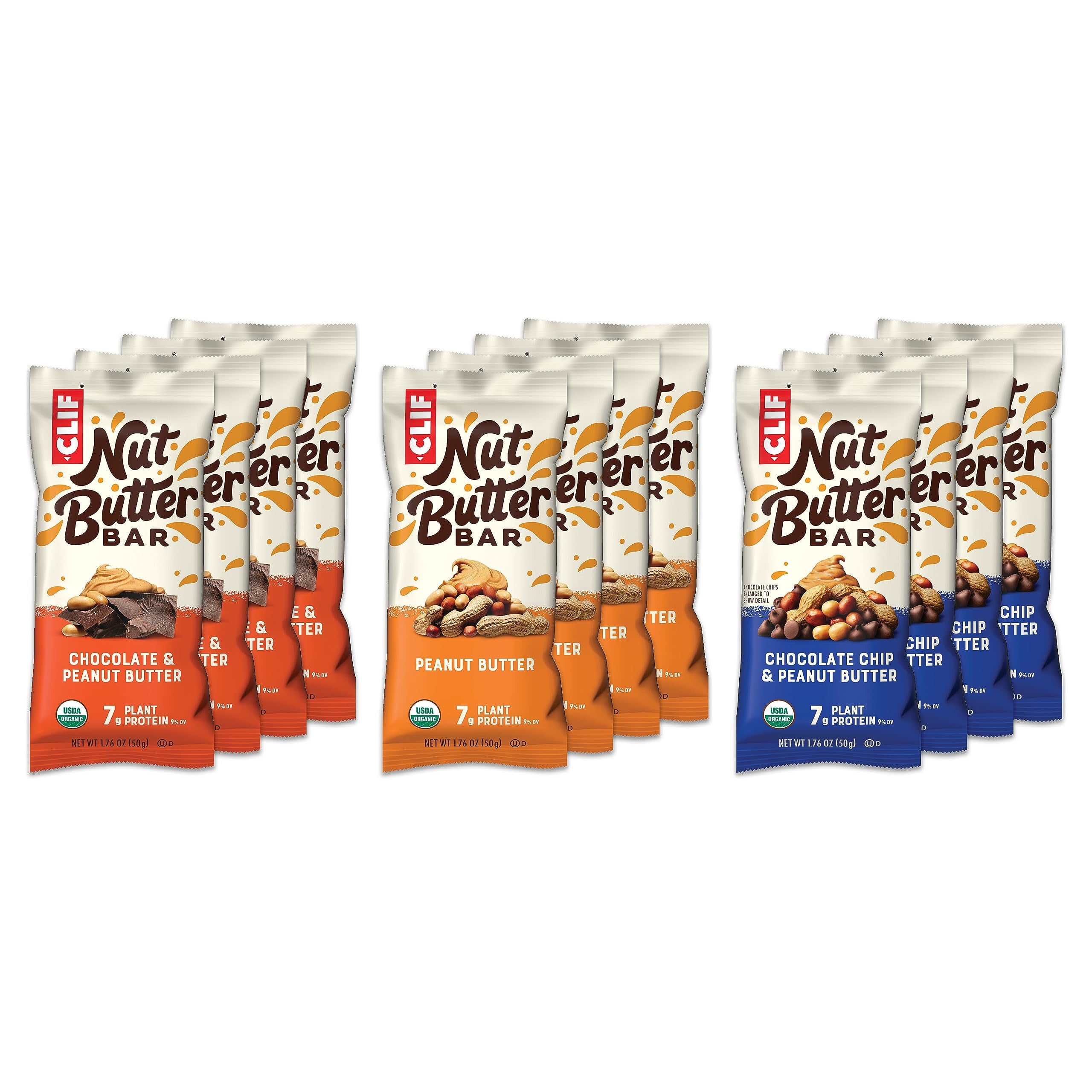 CLIF Nut ButterTRDN Bar - Variety Pack - Peanut Butter Filled Energy Bars - Non-GMO - USDA ...