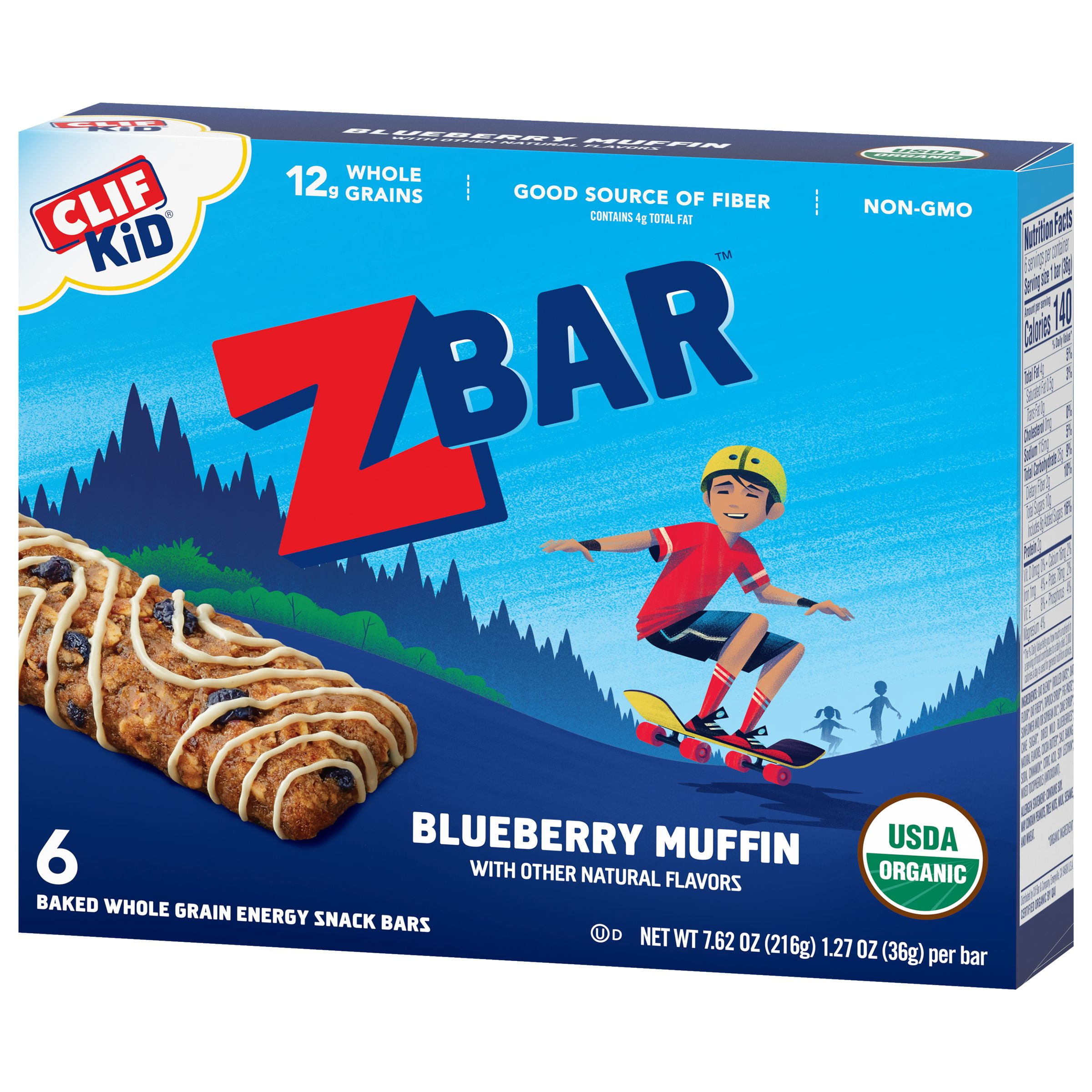 CLIF ZBAR BLUEBERRY MUFFIN NON GMO ENERGY BAR 7.62 OZ - Walmart.com