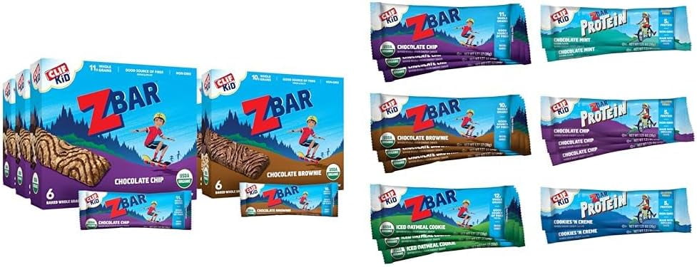CLIFF Kid Zbar Variety Pack with Chocolate Brownie & Chocolate Chip ...