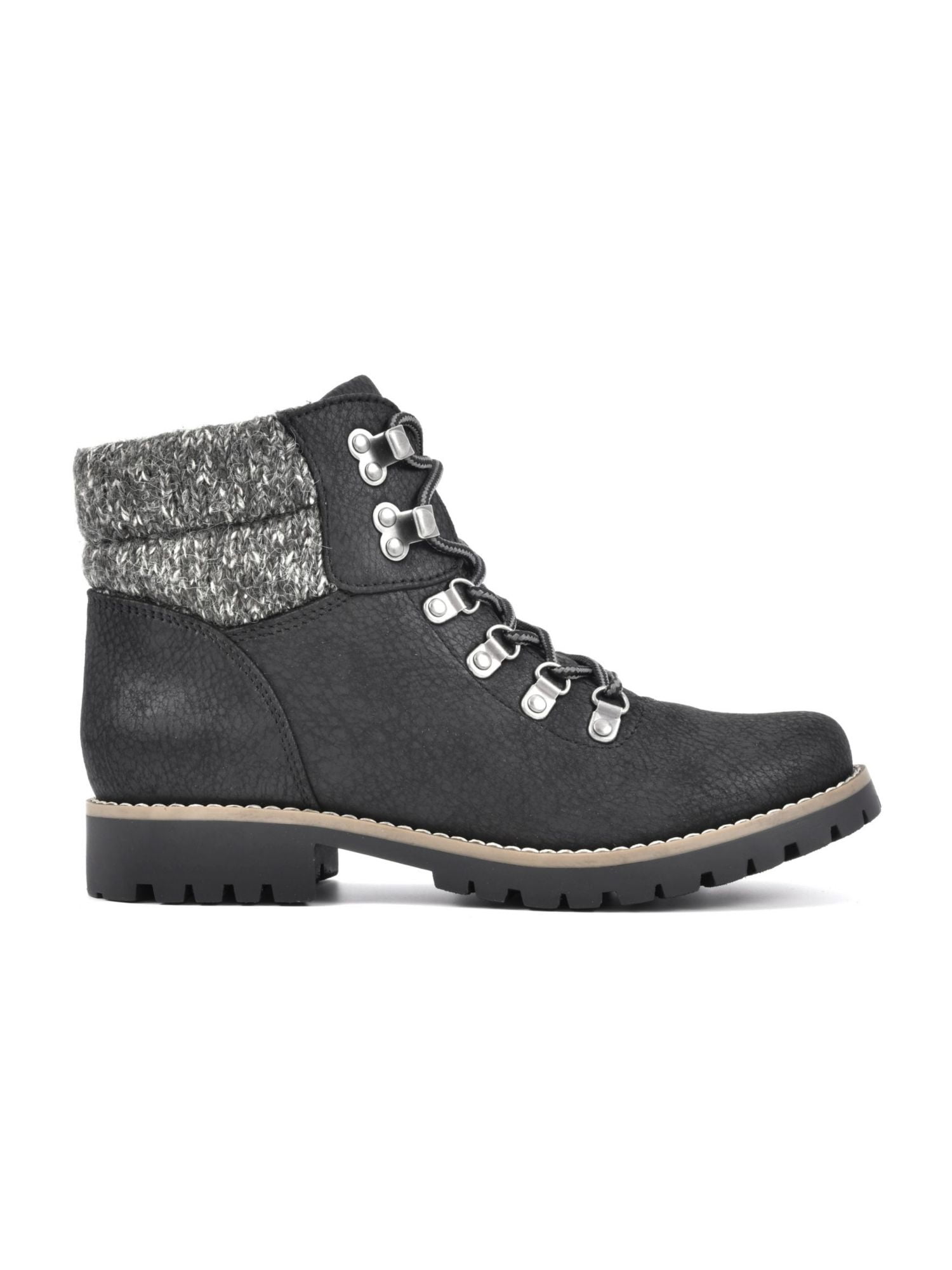CLIFFS BY WHITE MOUNTAIN Womens Black Lug Sole Cushioned Pathfield ...