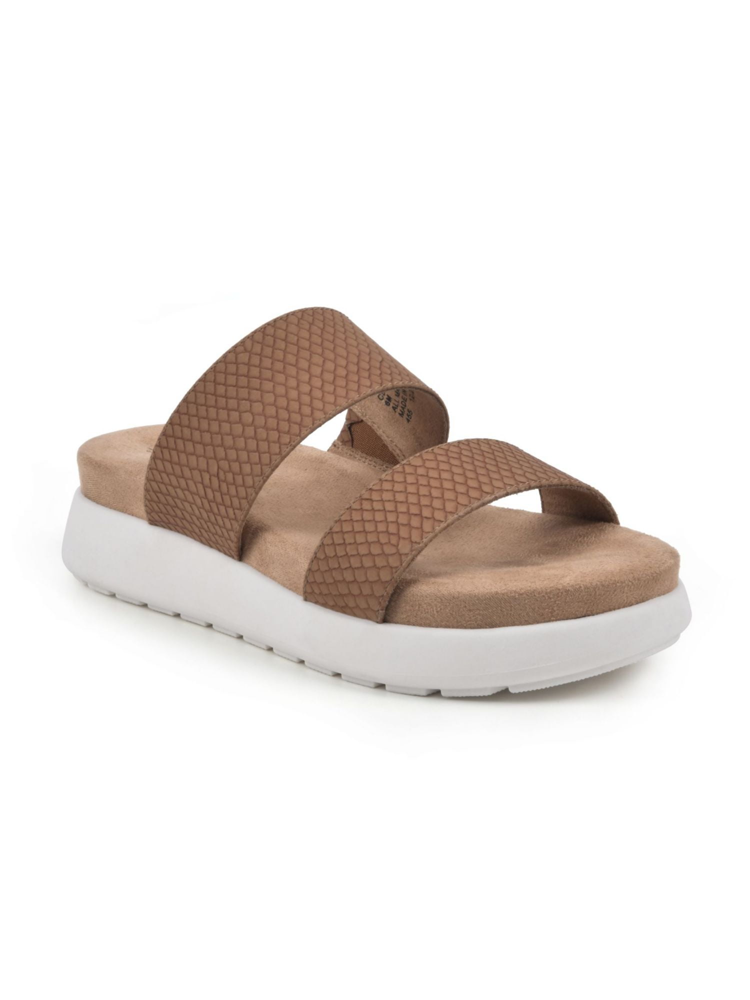 CLIFFS Womens Comfortable Double Band Slide Sandals By White Mountain ...