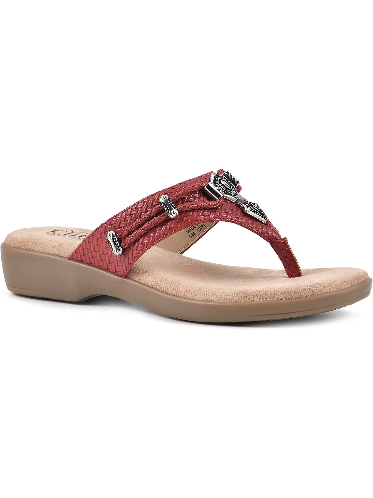 CLIFFS BY WHITE MOUNTAIN Womens Red Western-Influenced Embellishments ...