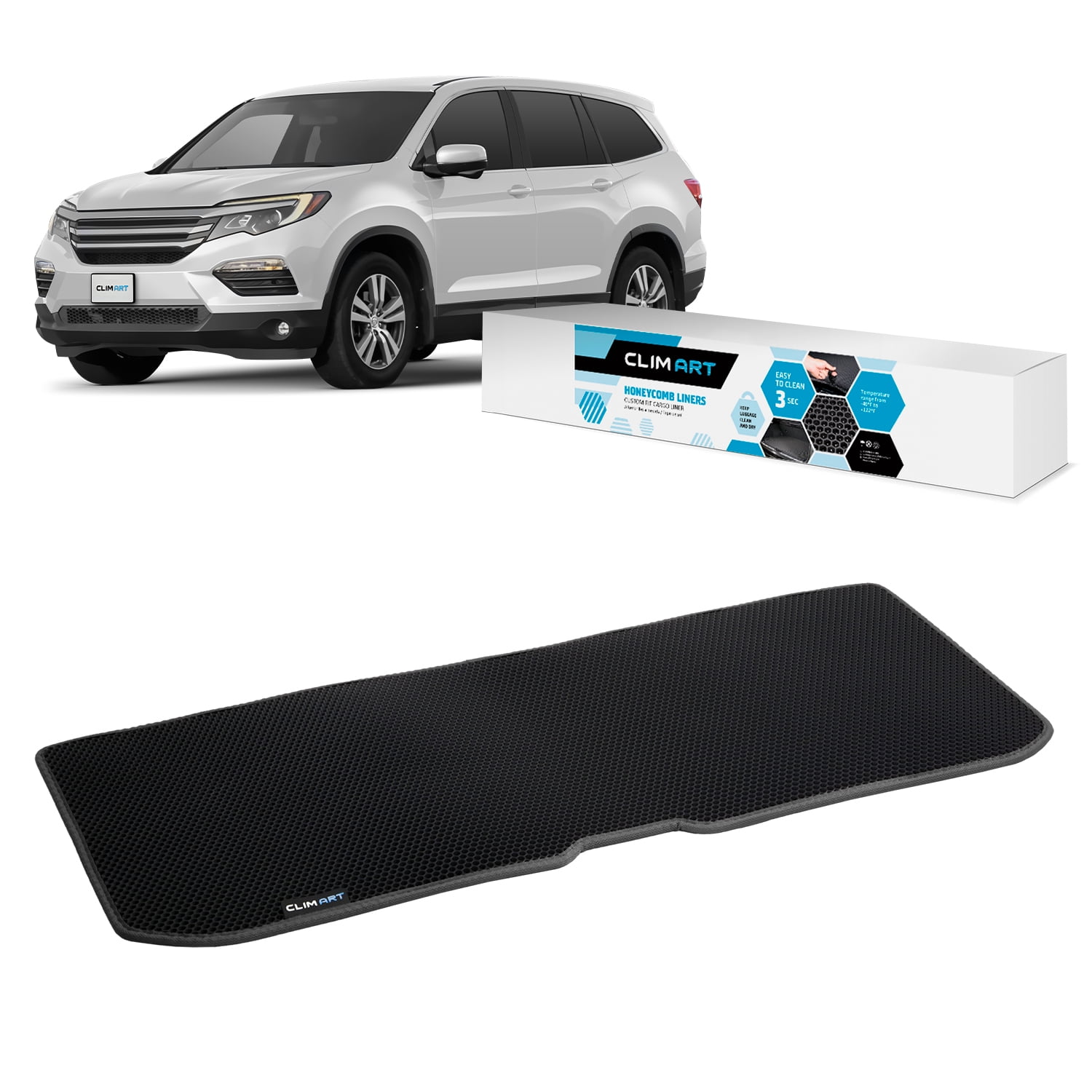 CLIM ART Cargo Liner for Honda Pilot 2016-2022 Custom Fit Trunk Mat ...