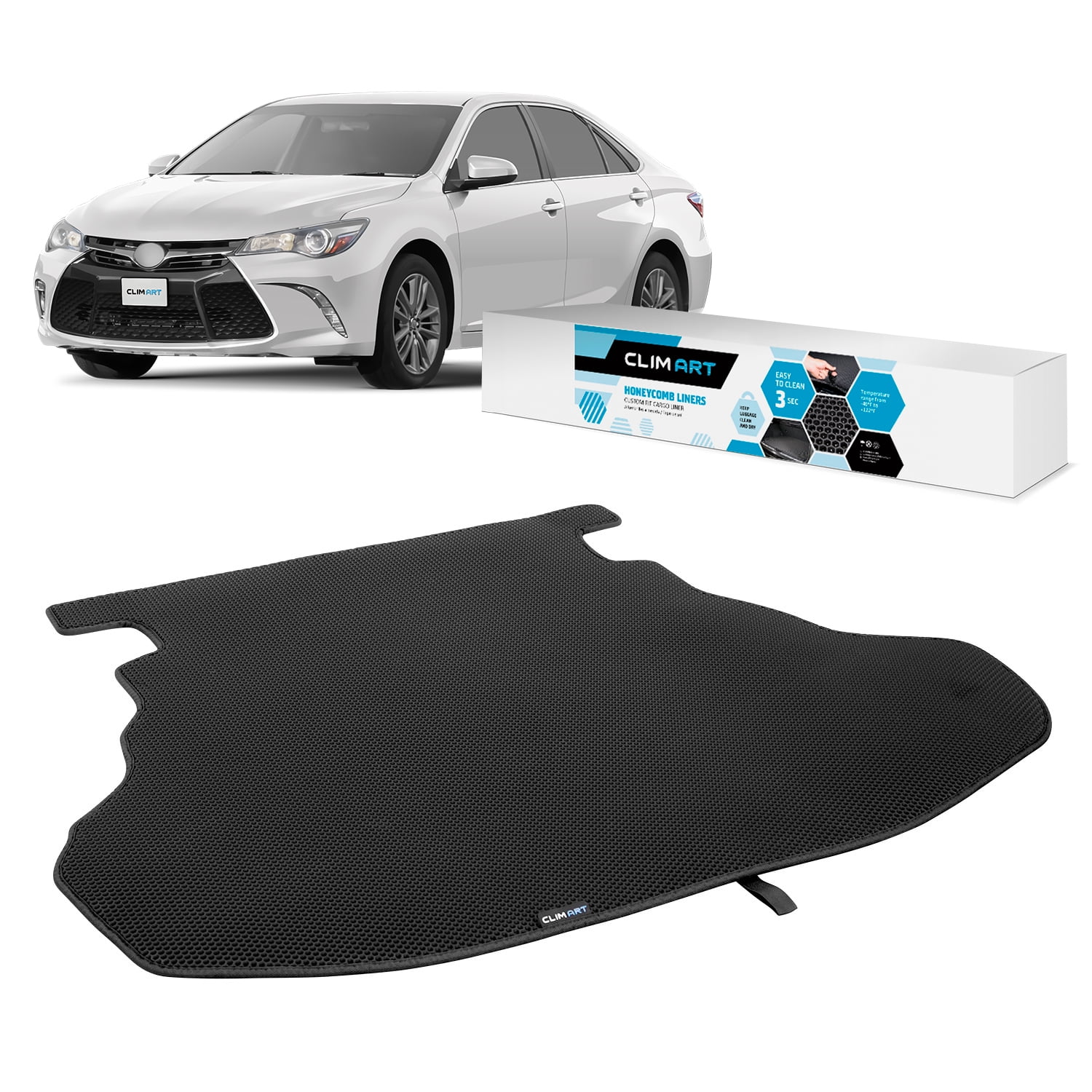 CLIM ART Cargo Liner for Toyota Camry 2015-2017 Custom Fit Trunk Mat ...