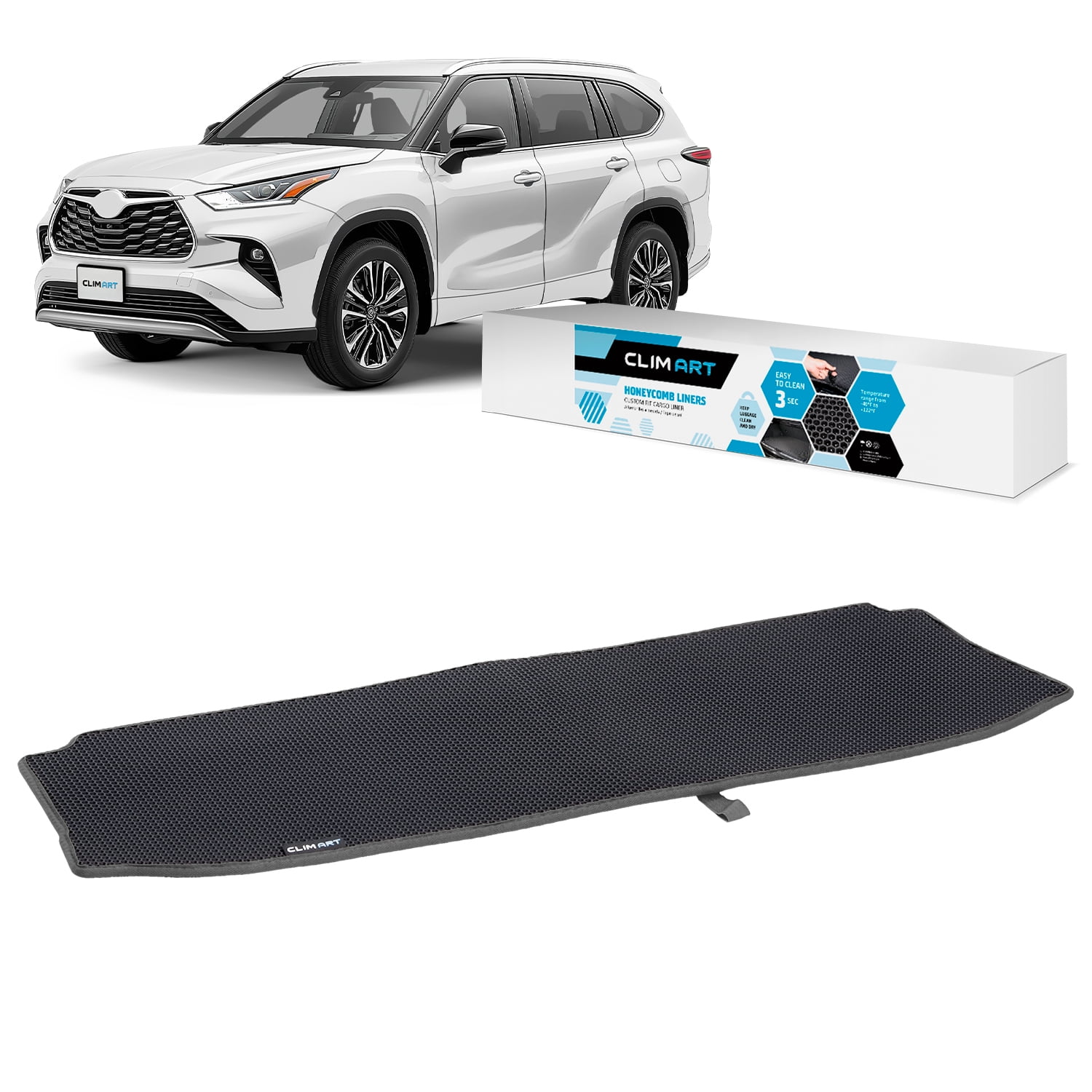 CLIM ART Cargo Liner for Toyota Highlander 2020-2025 Custom Fit Trunk ...