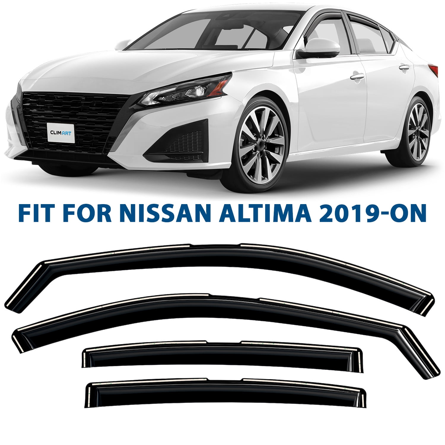 CLIM ART in-Channel Incredibly Durable Rain Guards for Nissan Altima ...