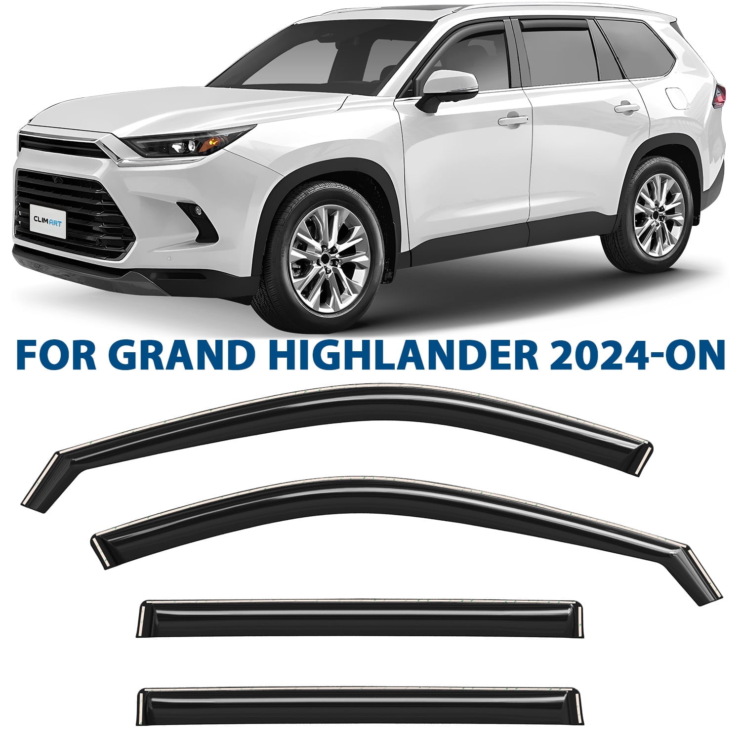 CLIM ART In-Channel Incredibly Durable Rain Guards for Toyota Grand ...