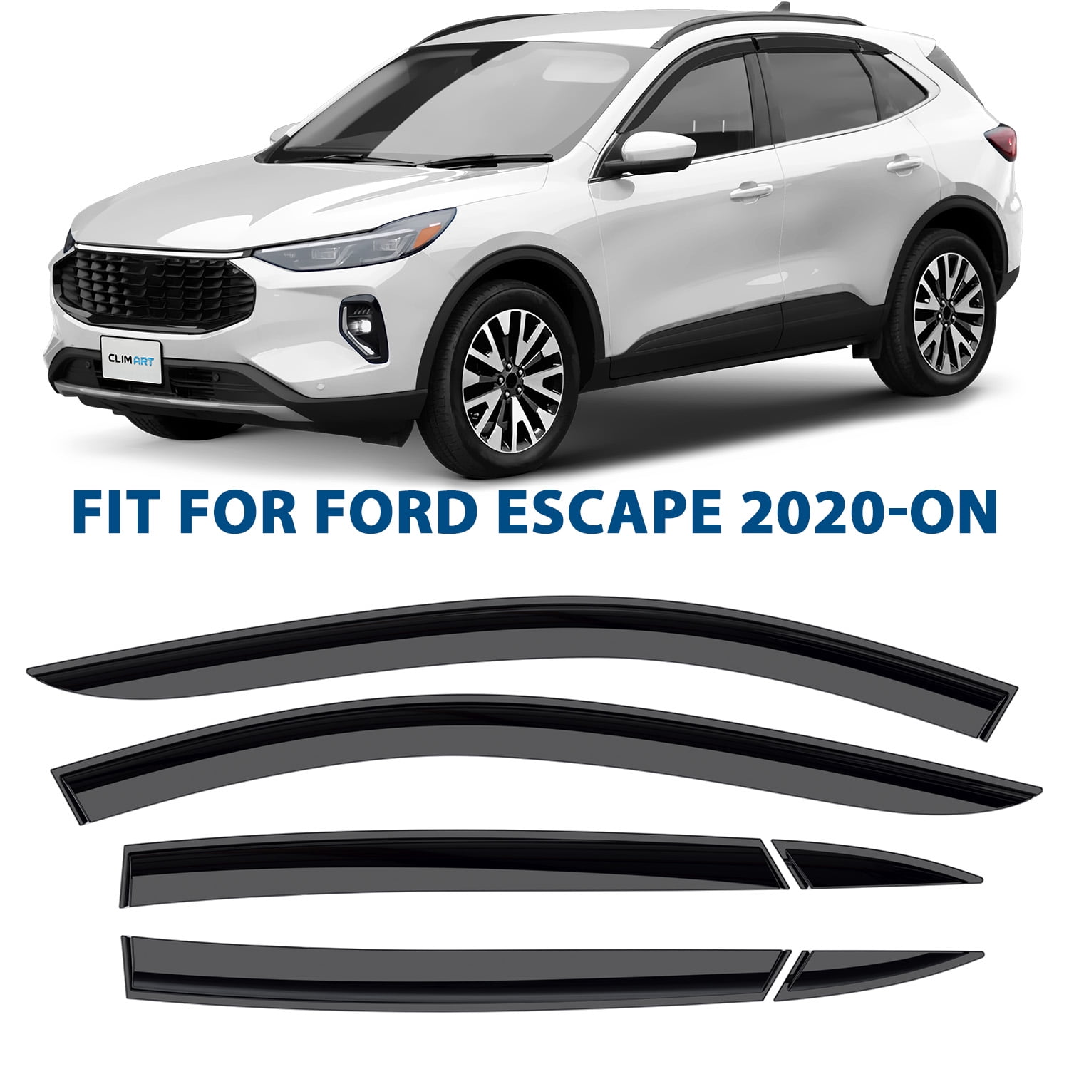 CLIM ART Incredibly Durable Rain Guards for Ford Escape 2020-2024 ...