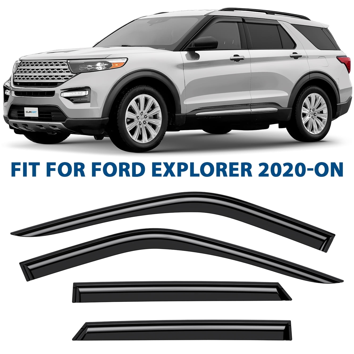 CLIM ART Incredibly Durable Rain Guards for Ford Explorer 2020-2025 ...
