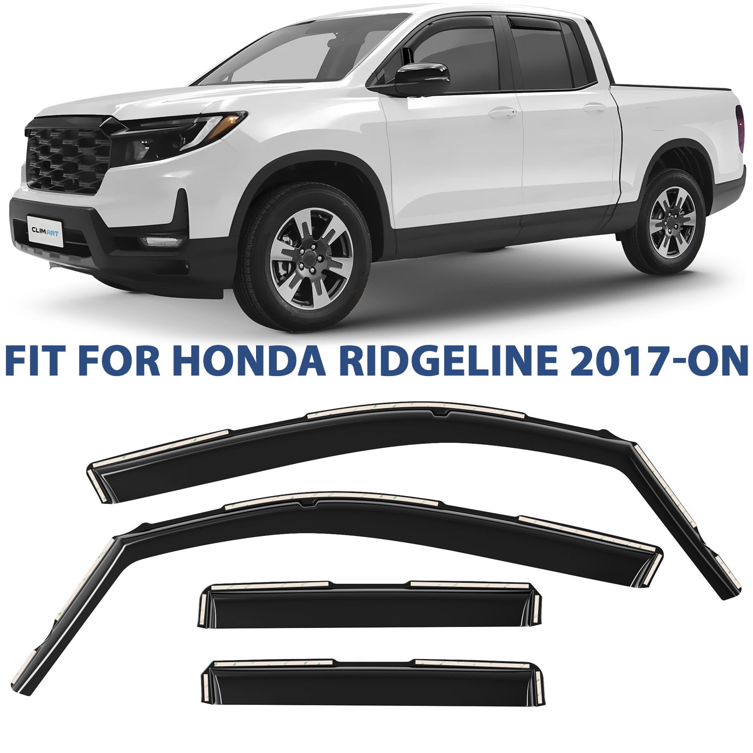 CLIM ART Incredibly Durable Rain Guards for Honda Ridgeline 2017-2025 ...