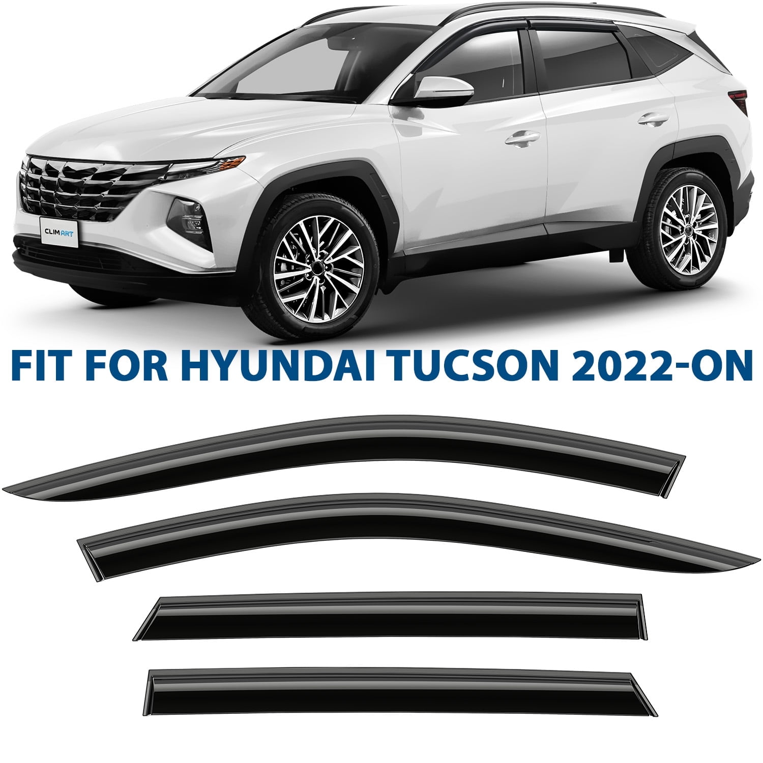 CLIM ART Incredibly Durable Rain Guards for Hyundai Tucson 2021-2026 ...