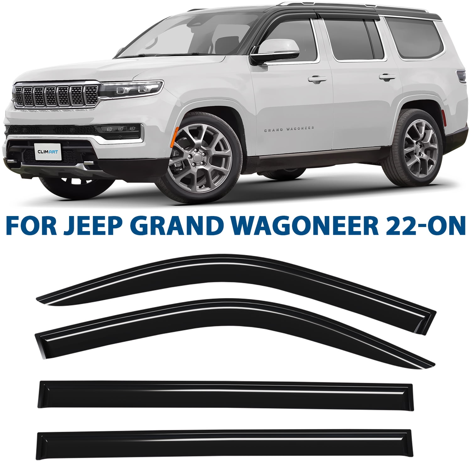 CLIM ART Incredibly Durable Rain Guards for Jeep Grand Wagoneer 2022 ...