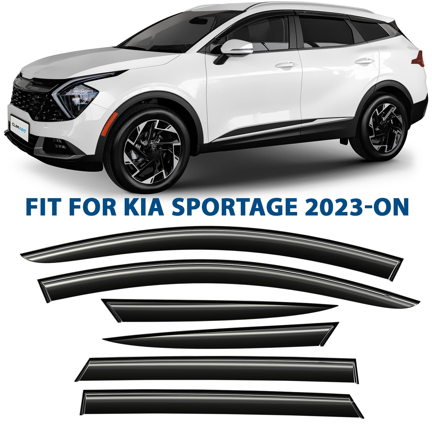 CLIM ART Incredibly Durable Rain Guards for Kia Sportage 2023-2024 ...