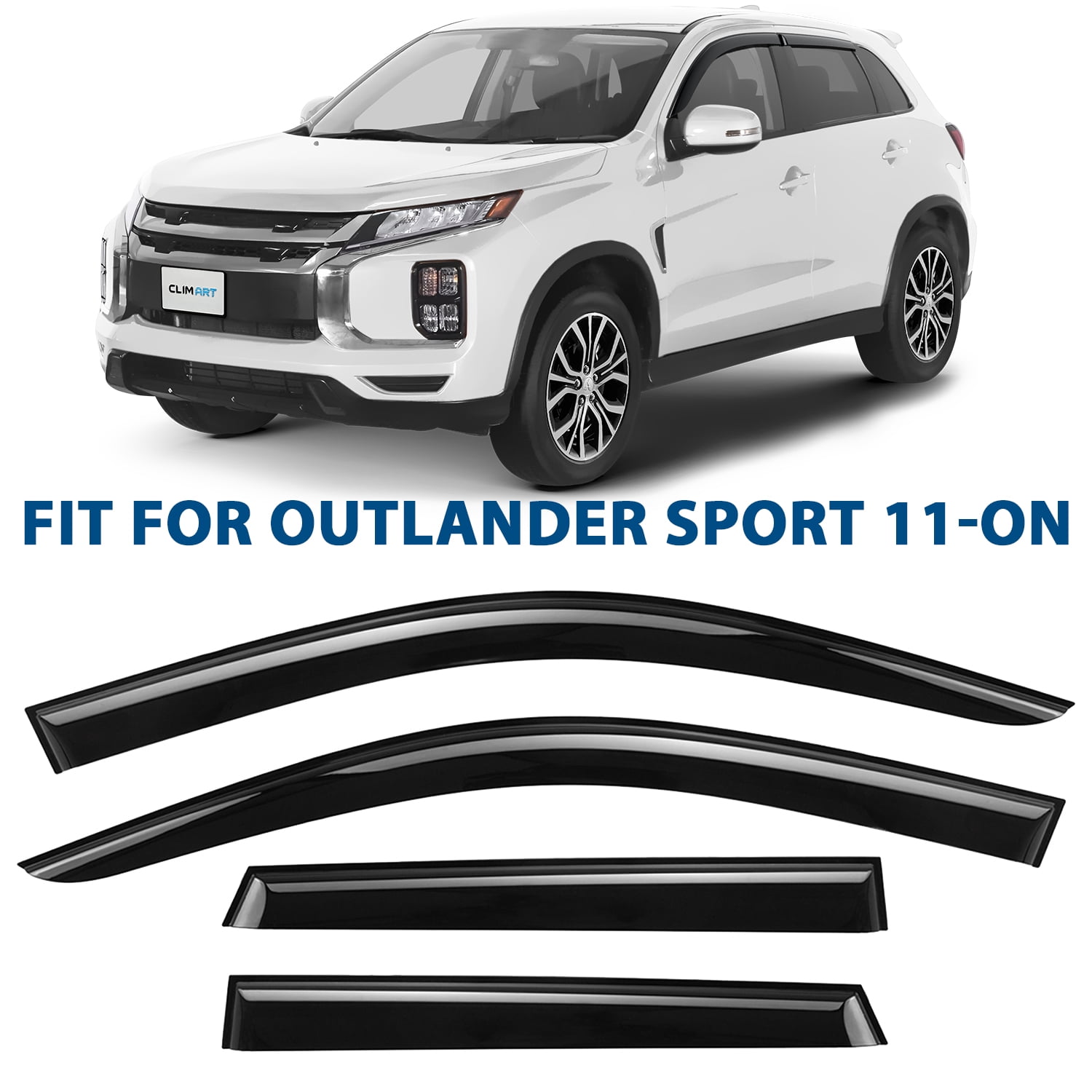 CLIM ART Incredibly Durable Rain Guards for Mitsubishi Outlander Sport ...