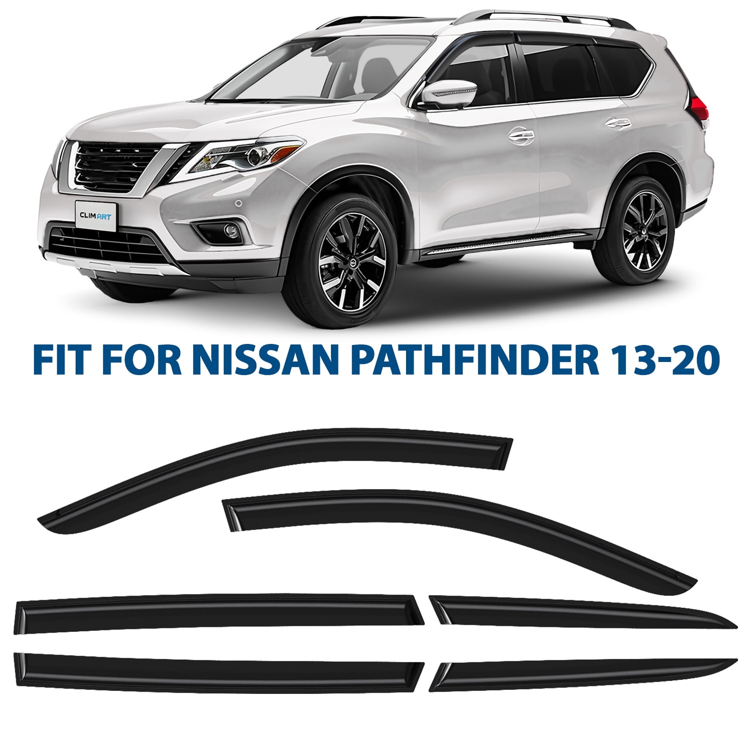 CLIM ART Incredibly Durable Rain Guards for Nissan Pathfinder 2013-2020 ...
