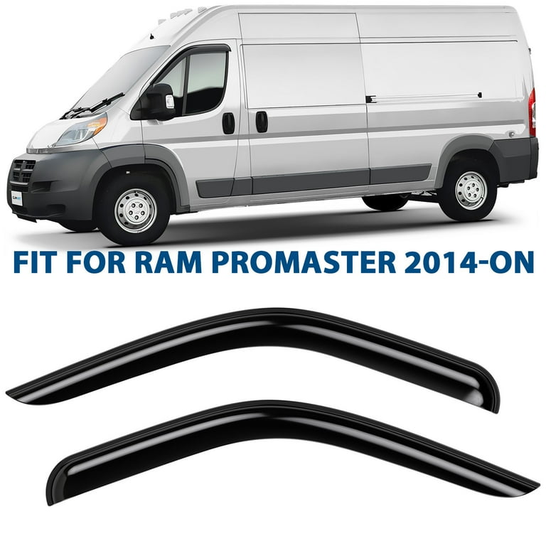 CLIM ART Incredibly Durable Rain Guards for Ram ProMaster 2014 2024 Original Tape on Window Deflectors Vent Deflector Window Visors Car