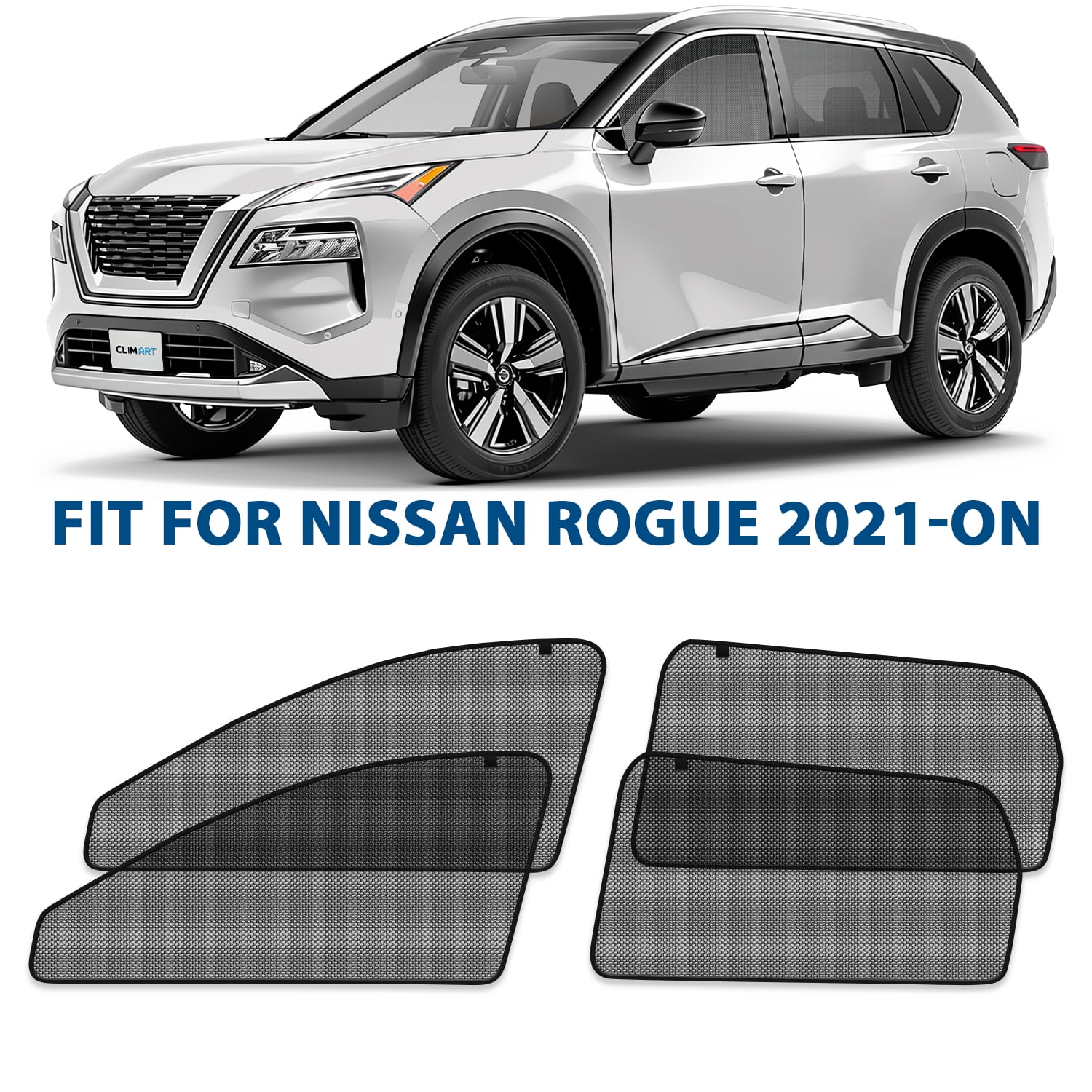 CLIM ART Magnetic Car Window Shades for Nissan Rogue 2021-2025, Sun ...