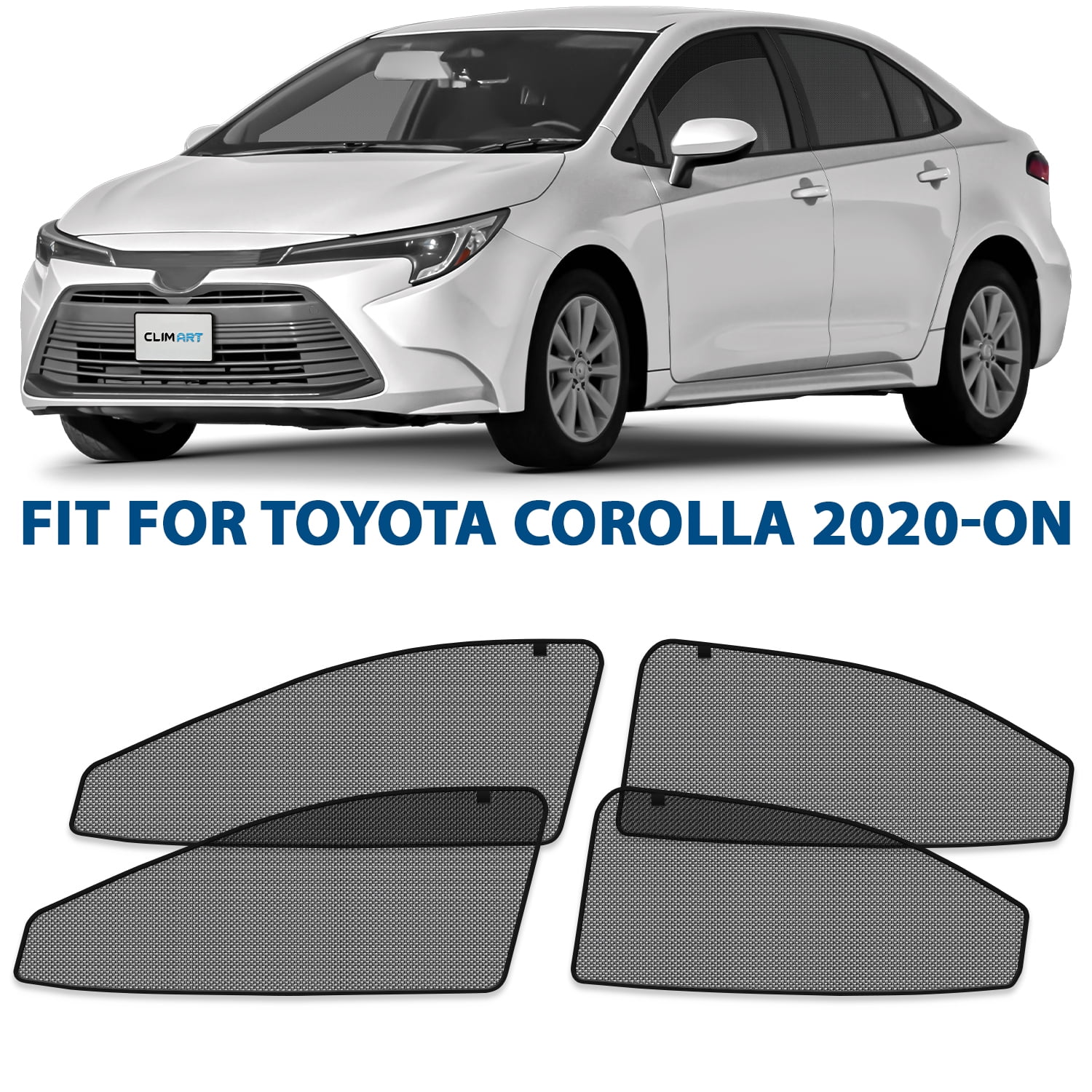 CLIM ART Magnetic Car Window Shades for Toyota Corolla 2020-2025 Sedan ...