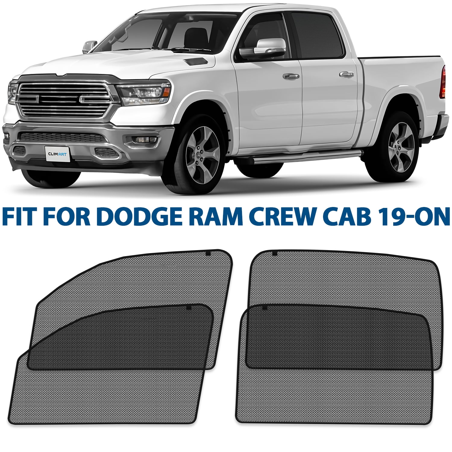 CLIM ART Magnetic Car Window Shades for Dodge Ram 1500 2019-2025 Crew ...