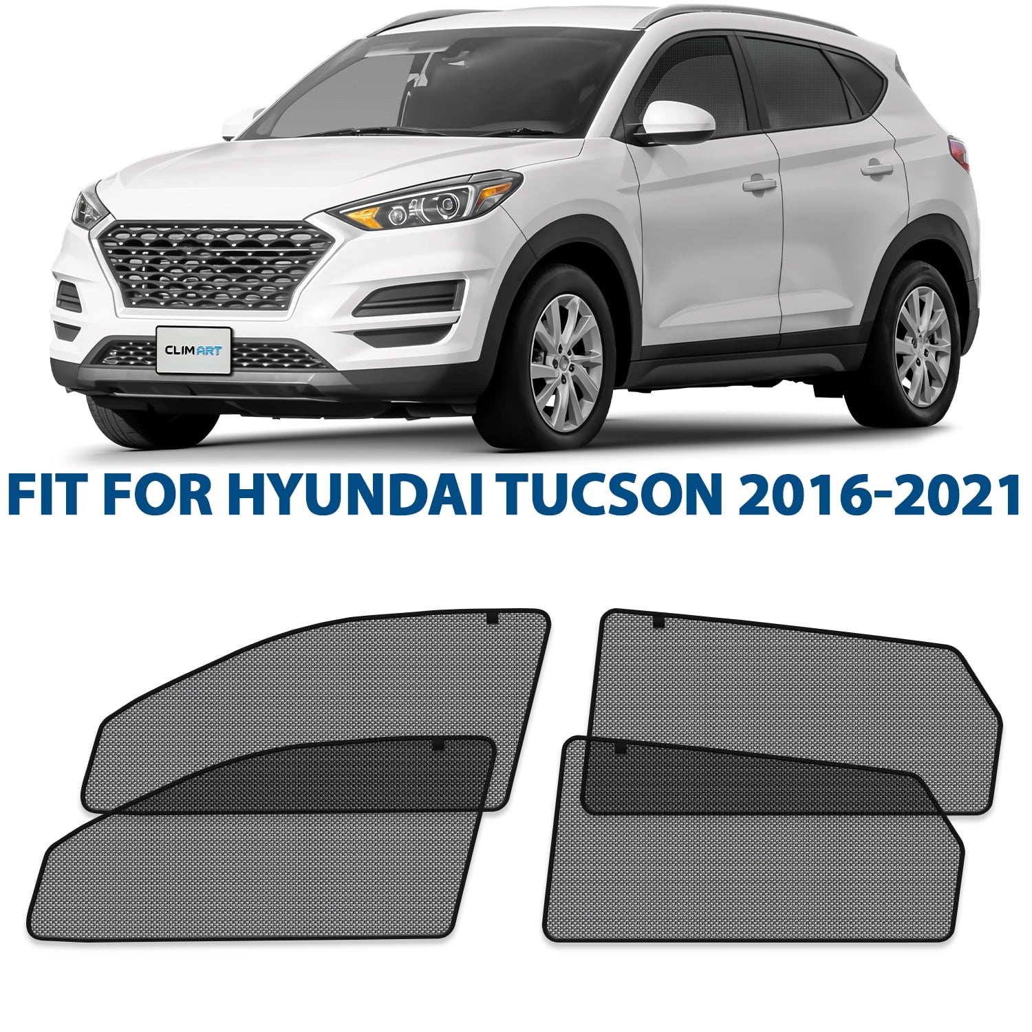 CLIM ART Magnetic Car Window Shades for Hyundai Tucson 2016-2021, Sun ...