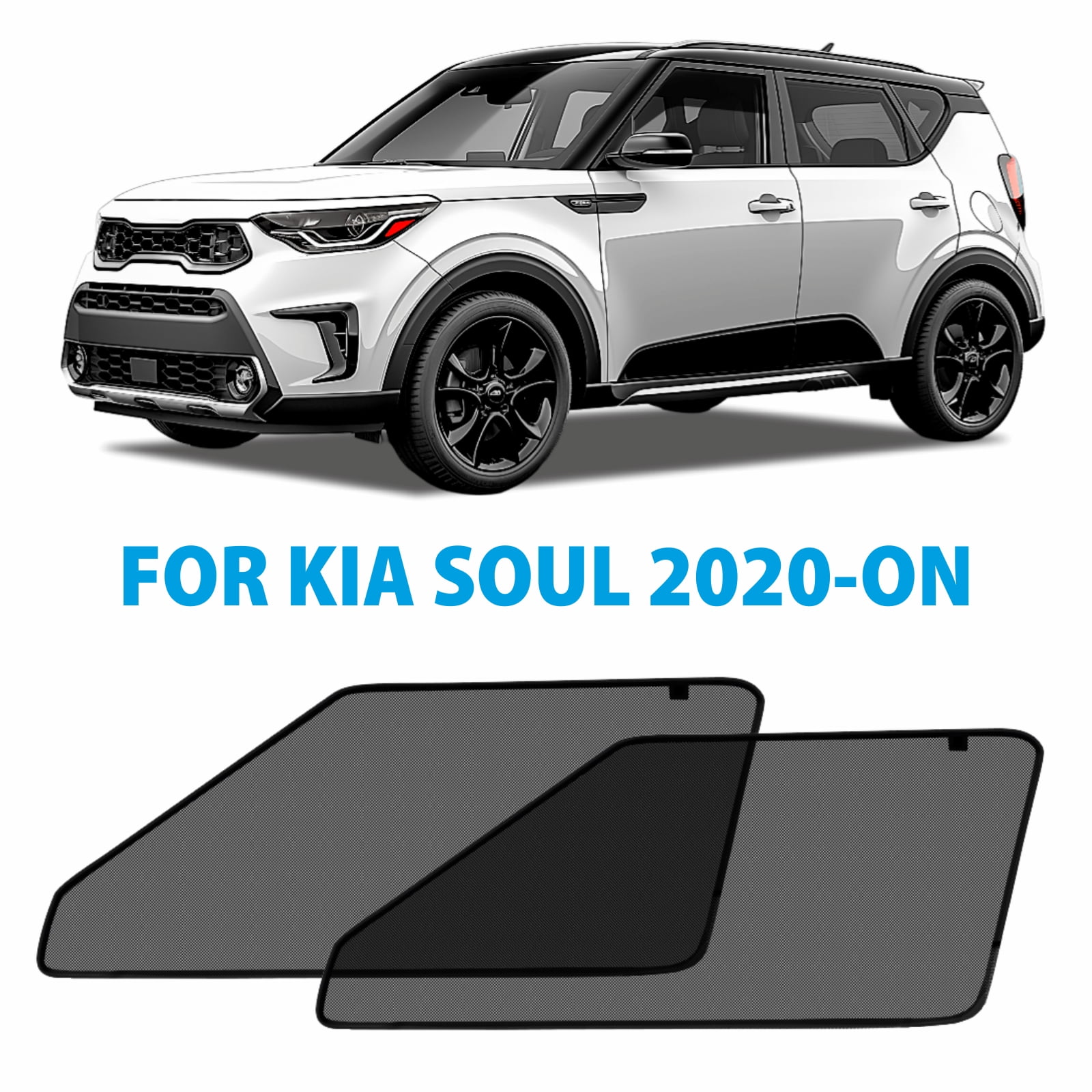 CLIM ART Magnetic Car Window Sunshade For Kia Soul 2020-2025, 2 Pc.Set ...