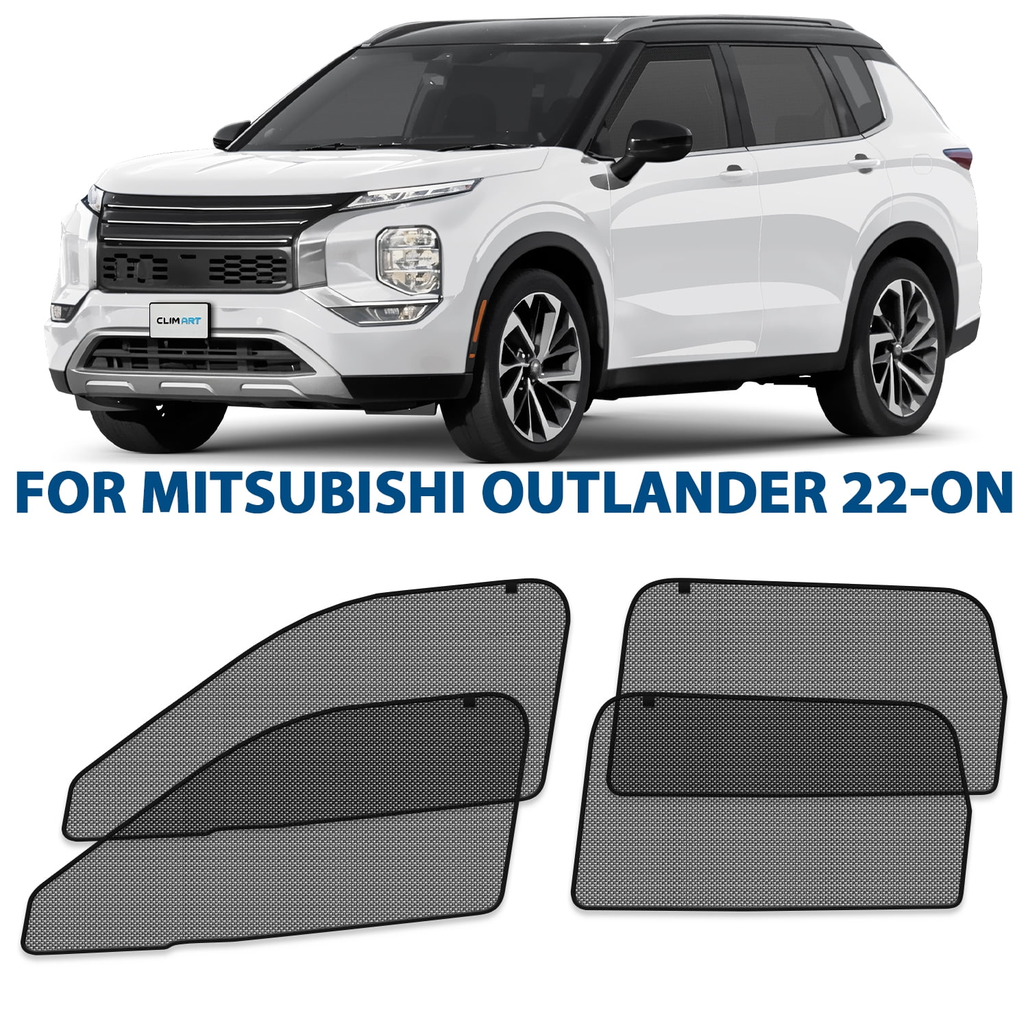 CLIM ART Magnetic Car Window Shades for Mitsubishi Outlander 2022-2025 ...