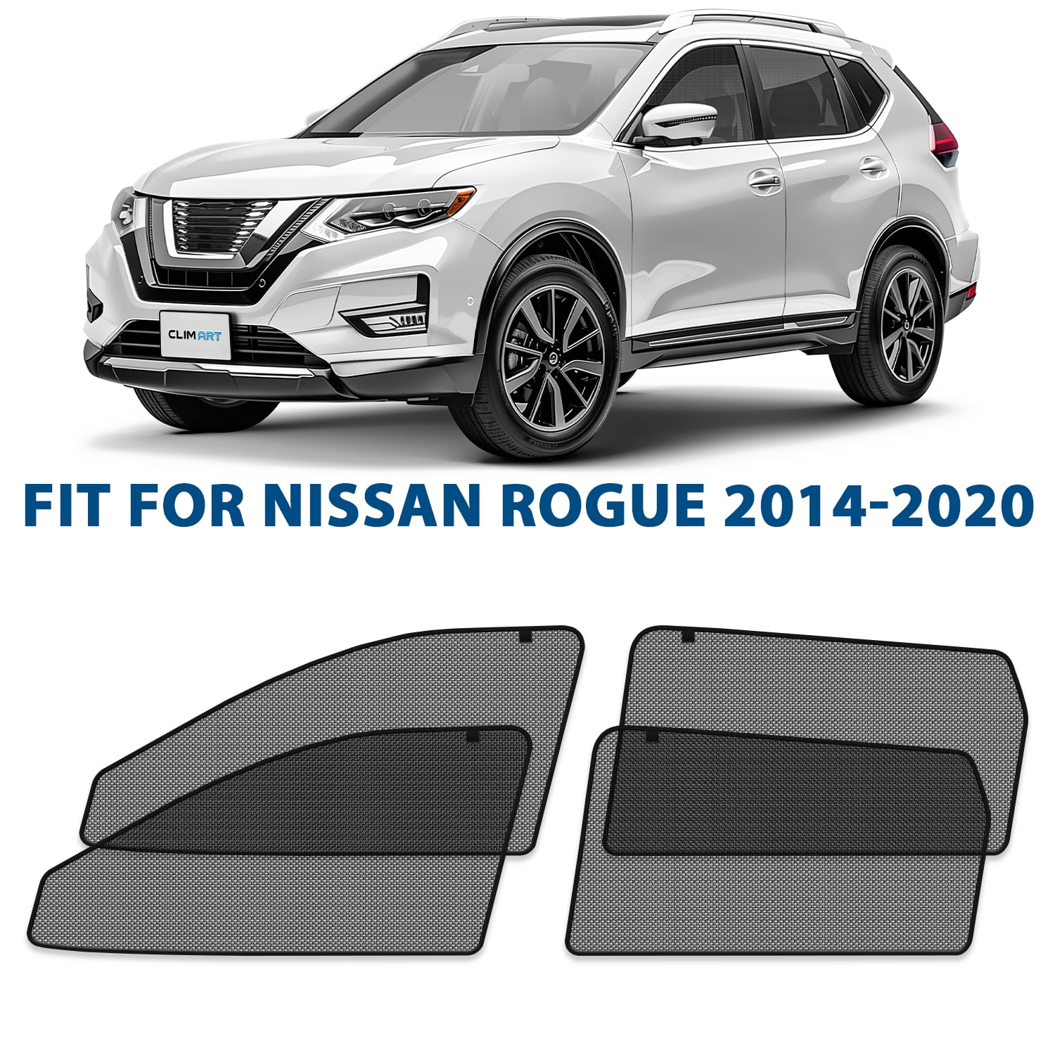 CLIM ART Magnetic Car Window Shades for Nissan Rogue 2014-2020, Sun ...