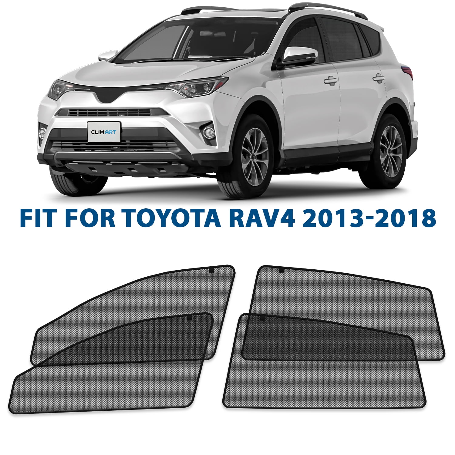 CLIM ART Magnetic Car Window Shades for Toyota RAV4 2013-2018, Sun ...