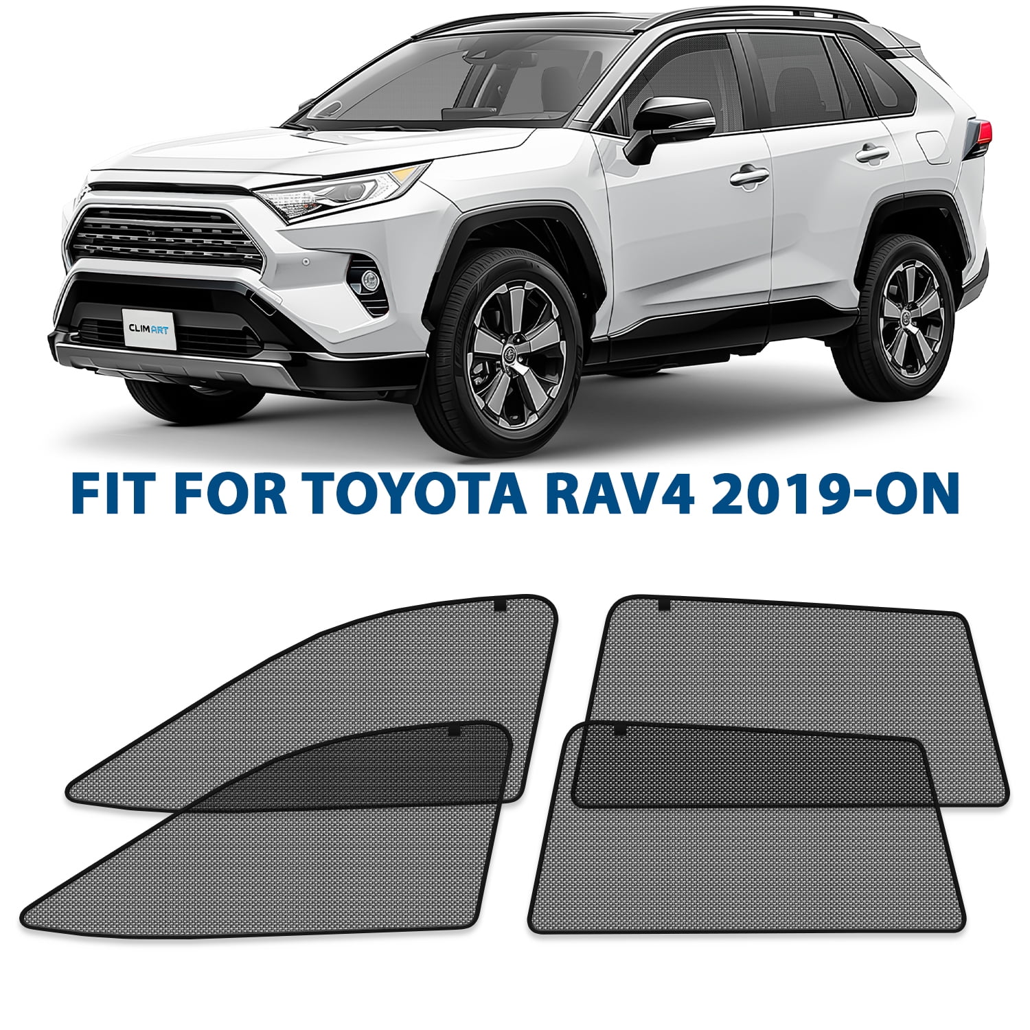 CLIM ART Magnetic Car Window Shades for Toyota RAV4 2019-2025, Sun ...