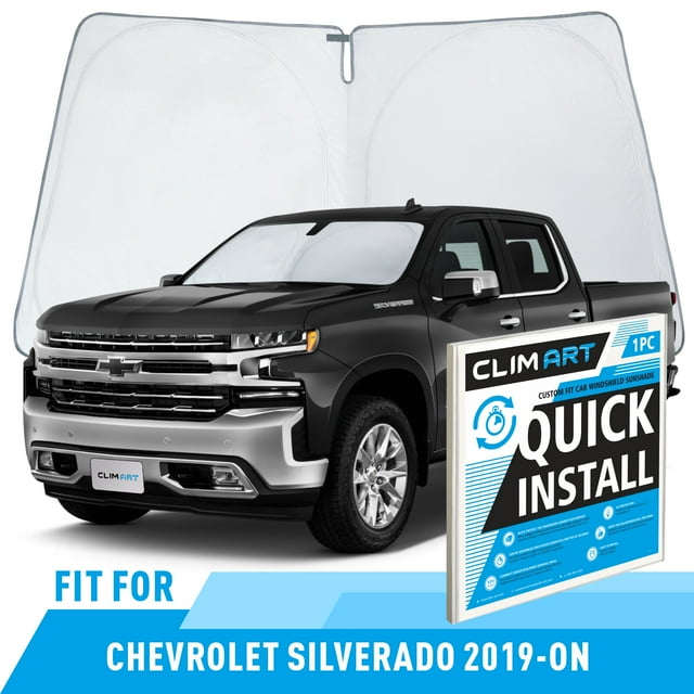 CLIM ART Windshield Sun Shade for Chevrolet (Chevy) Silverado 1500 2019 ...