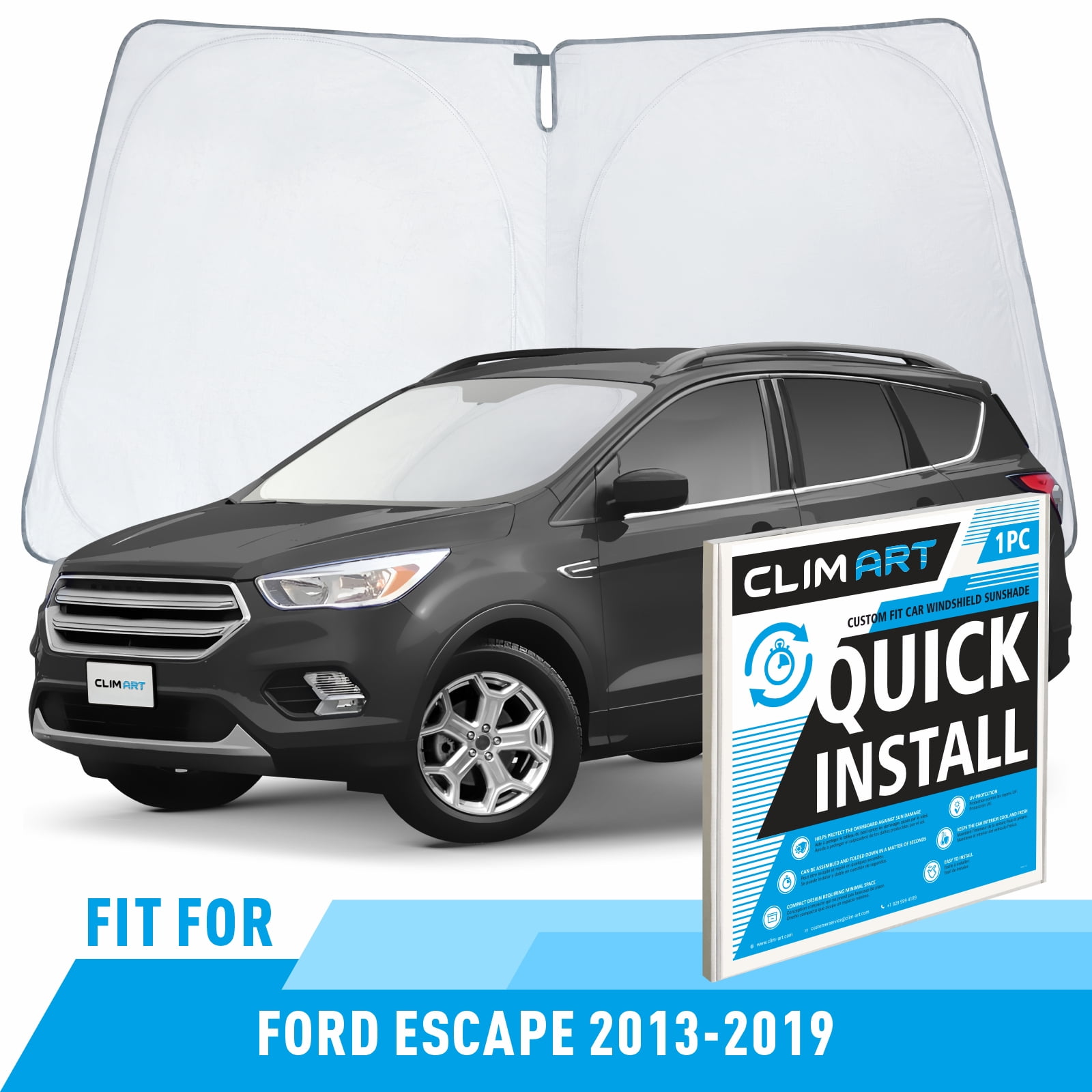 CLIM ART Ford Escape 2013-2019 Custom-Fit Windshield Sun Shade ...