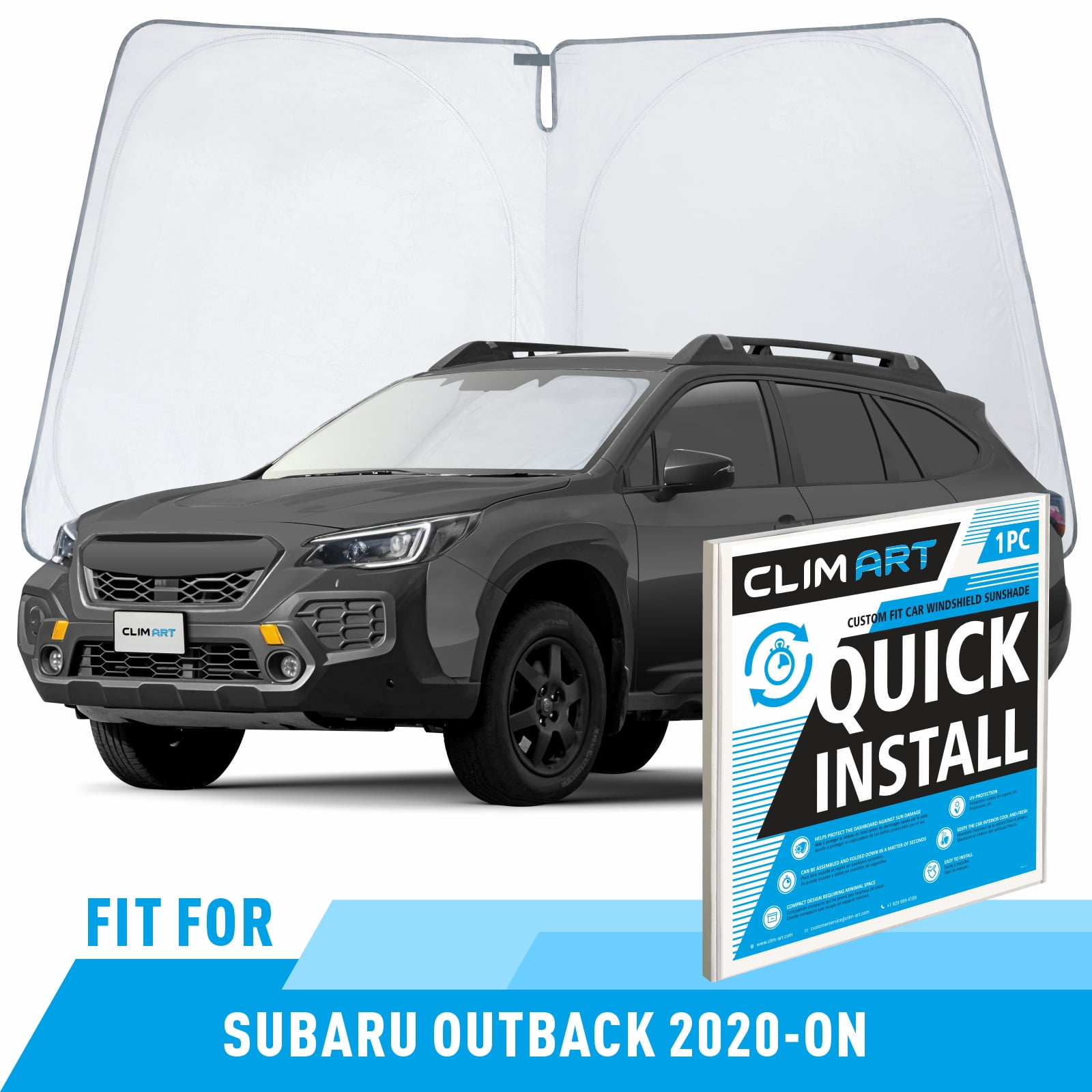 CLIM ART Windshield Sun Shade for Subaru Outback 2020-2025, Custom-Fit ...