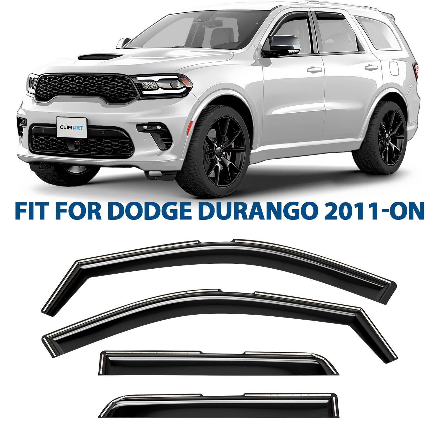 CLIM ART in-Channel Incredibly Durable Rain Guards for Dodge Durango ...