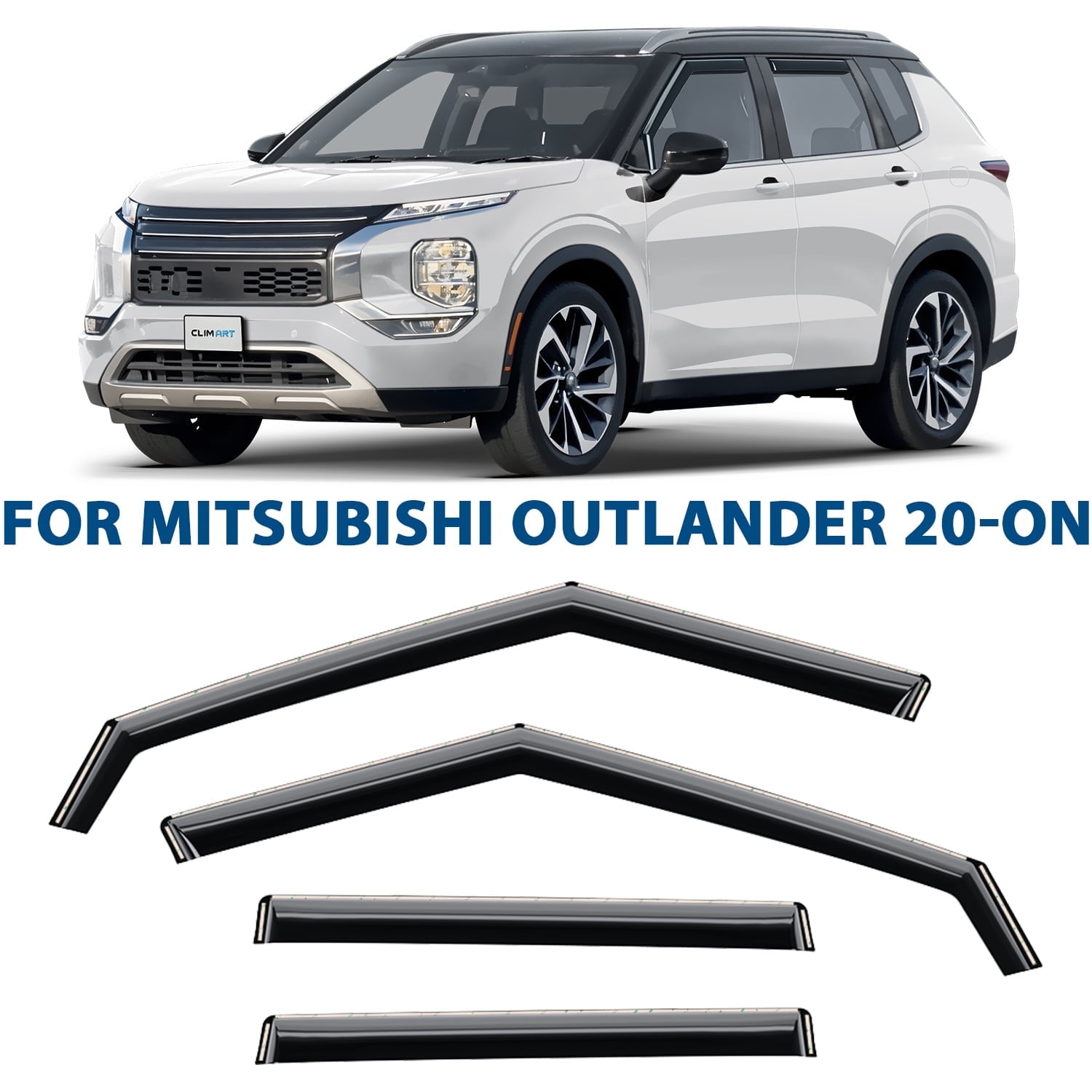 CLIM ART in-Channel Incredibly Durable Rain Guards for Mitsubishi ...