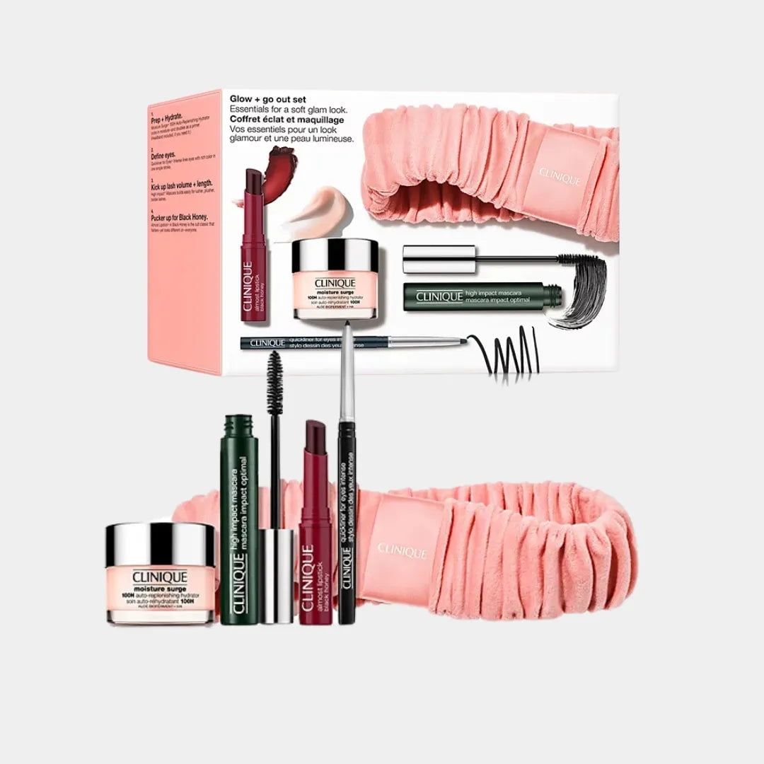 CLINIQUE Glow + Go out Skincare & Makeup Set - Walmart.com