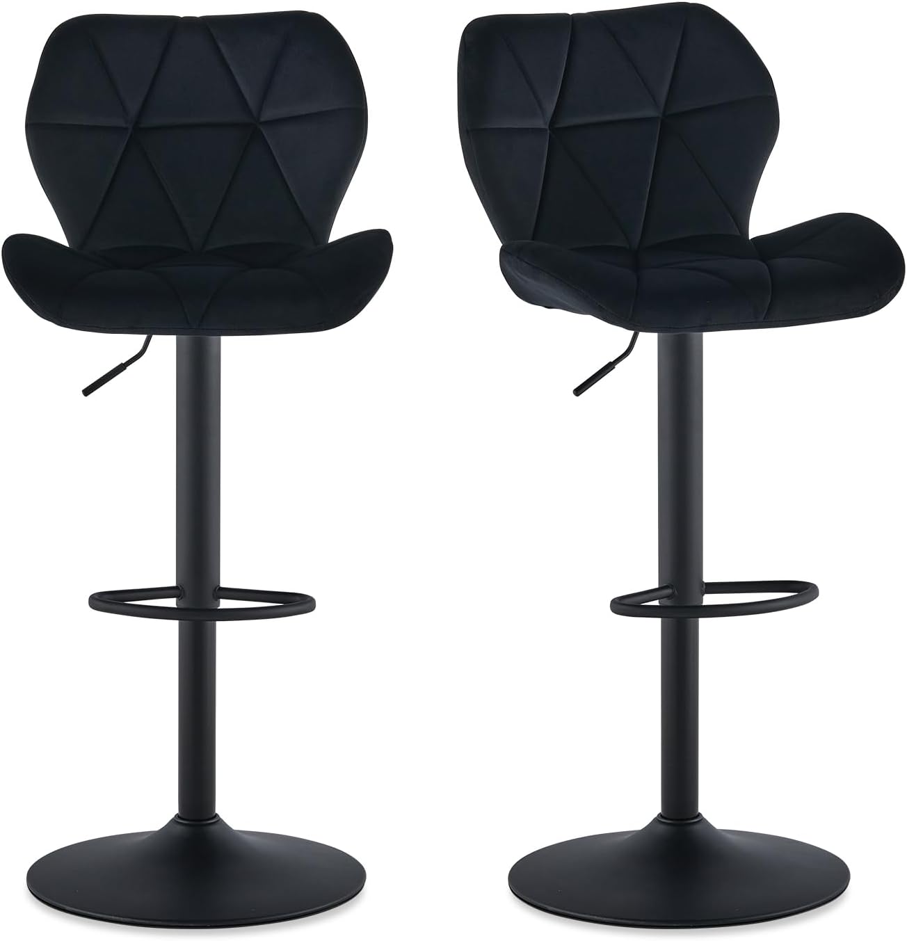CLIPOP Adjustable Swivel Bar Stools Set of 2,Counter Height Bar Stools ...