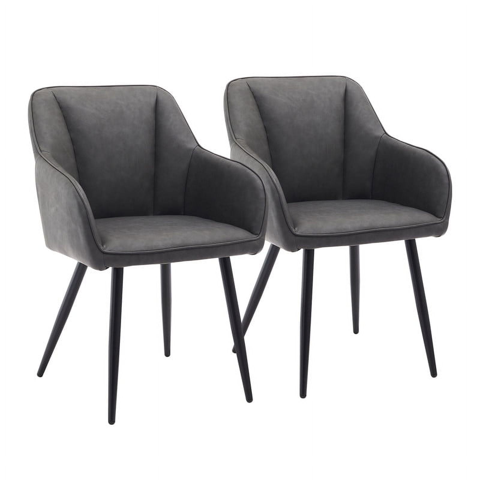 CLIPOP 2-Set Modern Dining Chairs, PU Leather, Upholstered Thick Sponge ...