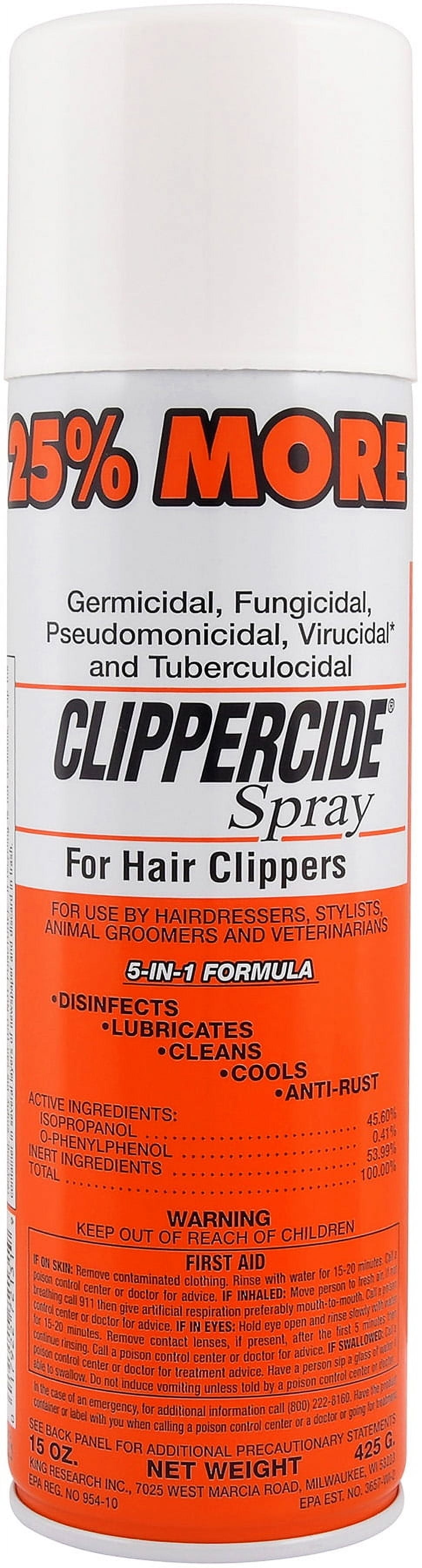 CLIPPERSIDE - Disinfectant Spray for Hair Clippers, Cleaner for Barbers ...