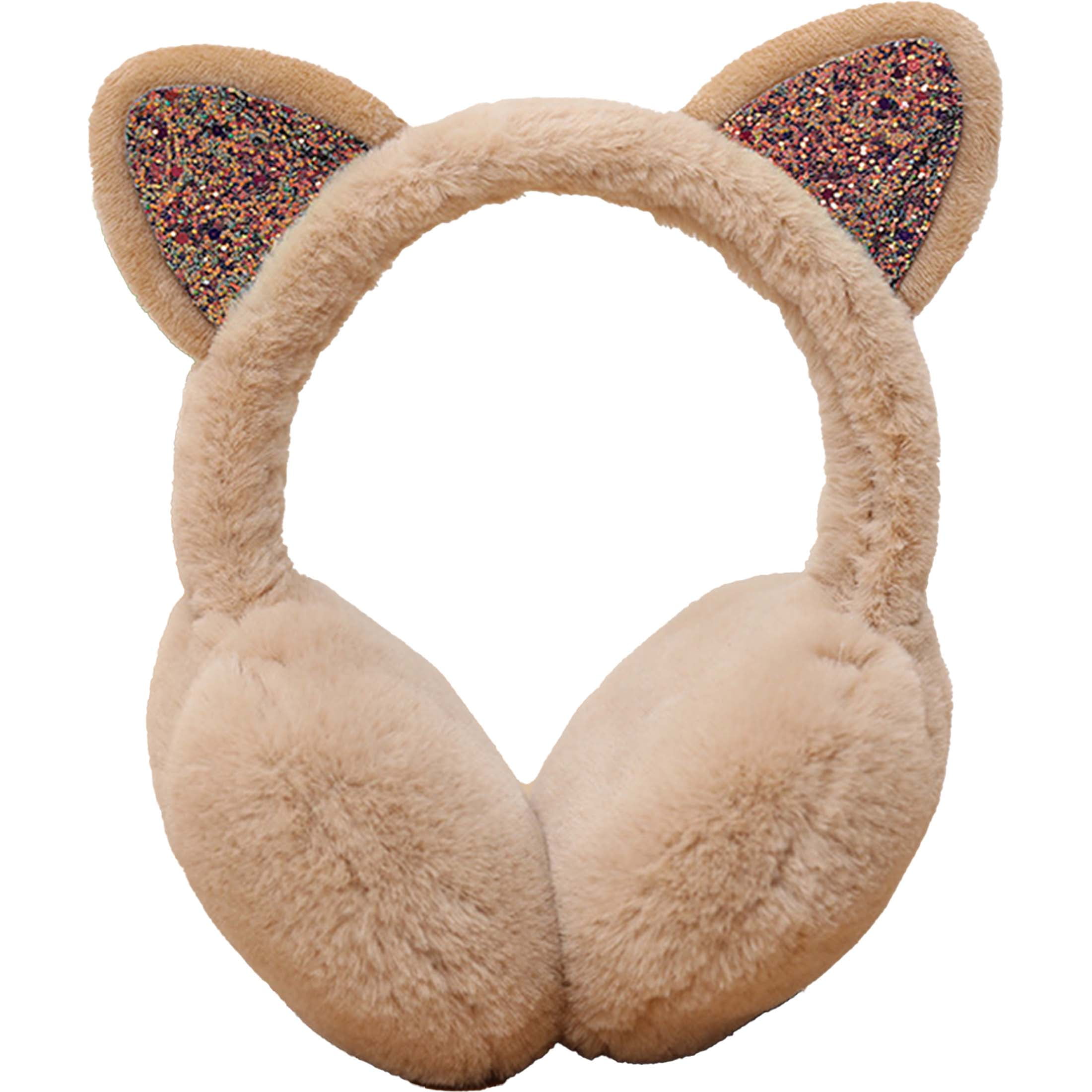 CLIQKWEN Bling Pointed Ears Plush Ear Warmer – Adjustable Headband for ...
