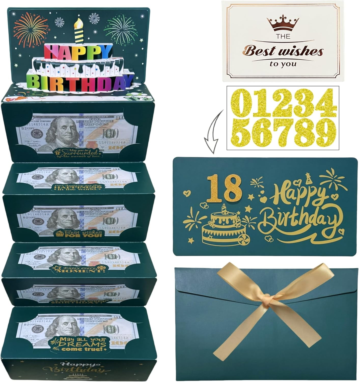 CLIQKWEN Christmas Cash Gift Envelopes - DIY Surprise Money/Card ...