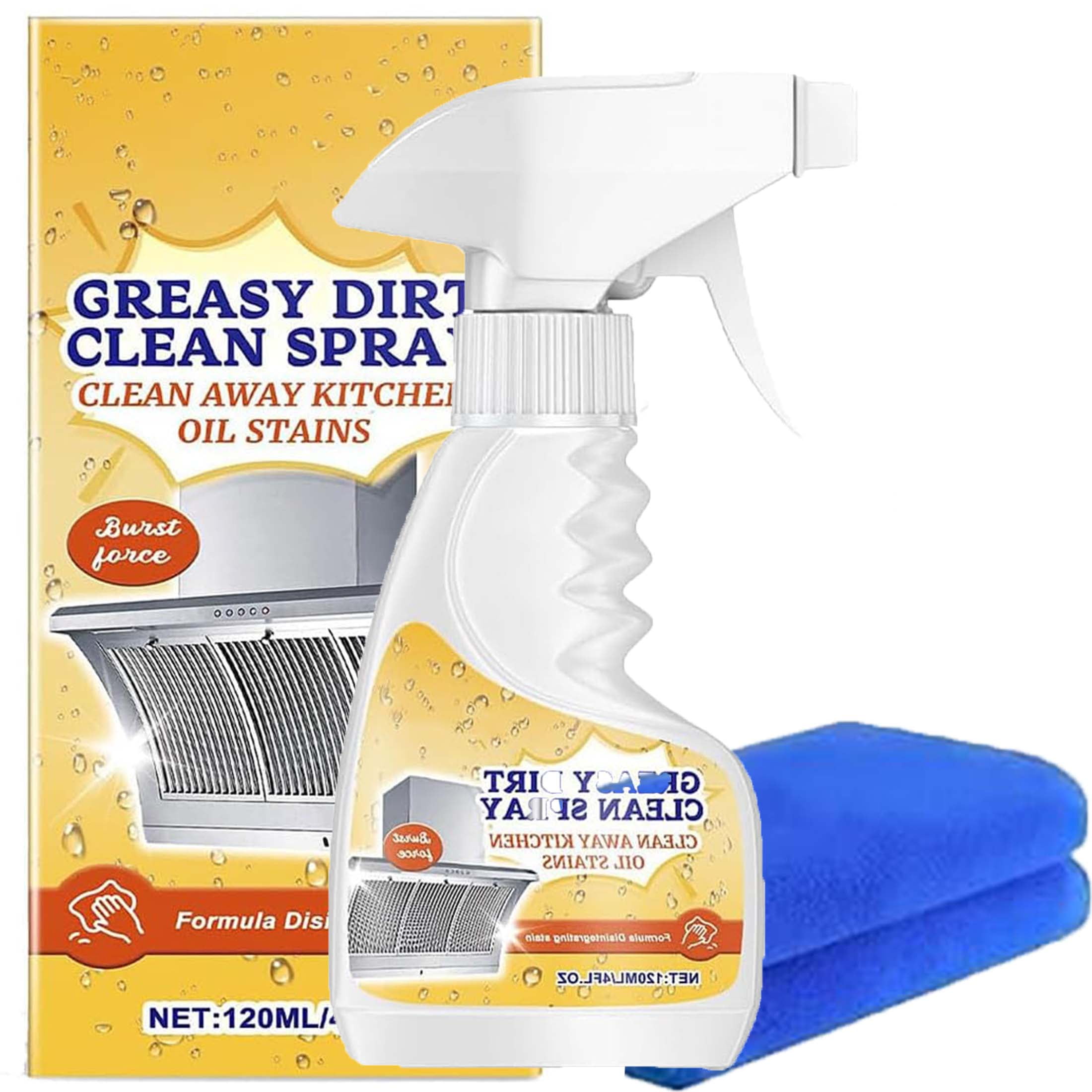 CLIQKWEN Heavy Duty Degreaser Spray - Foam Cleaner for Oven, Stove & Kitchen, Fume-Free Formula ...