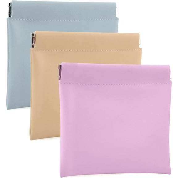 Dadiaei Leather Travel Organizer Mini Zipper Pouch Soft Portable for Keys Earphones Cards ...