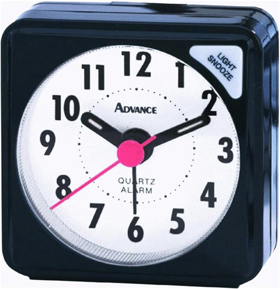 CLOCK 3076AT Quartz Cube Alarm Clock, Black - Walmart.com