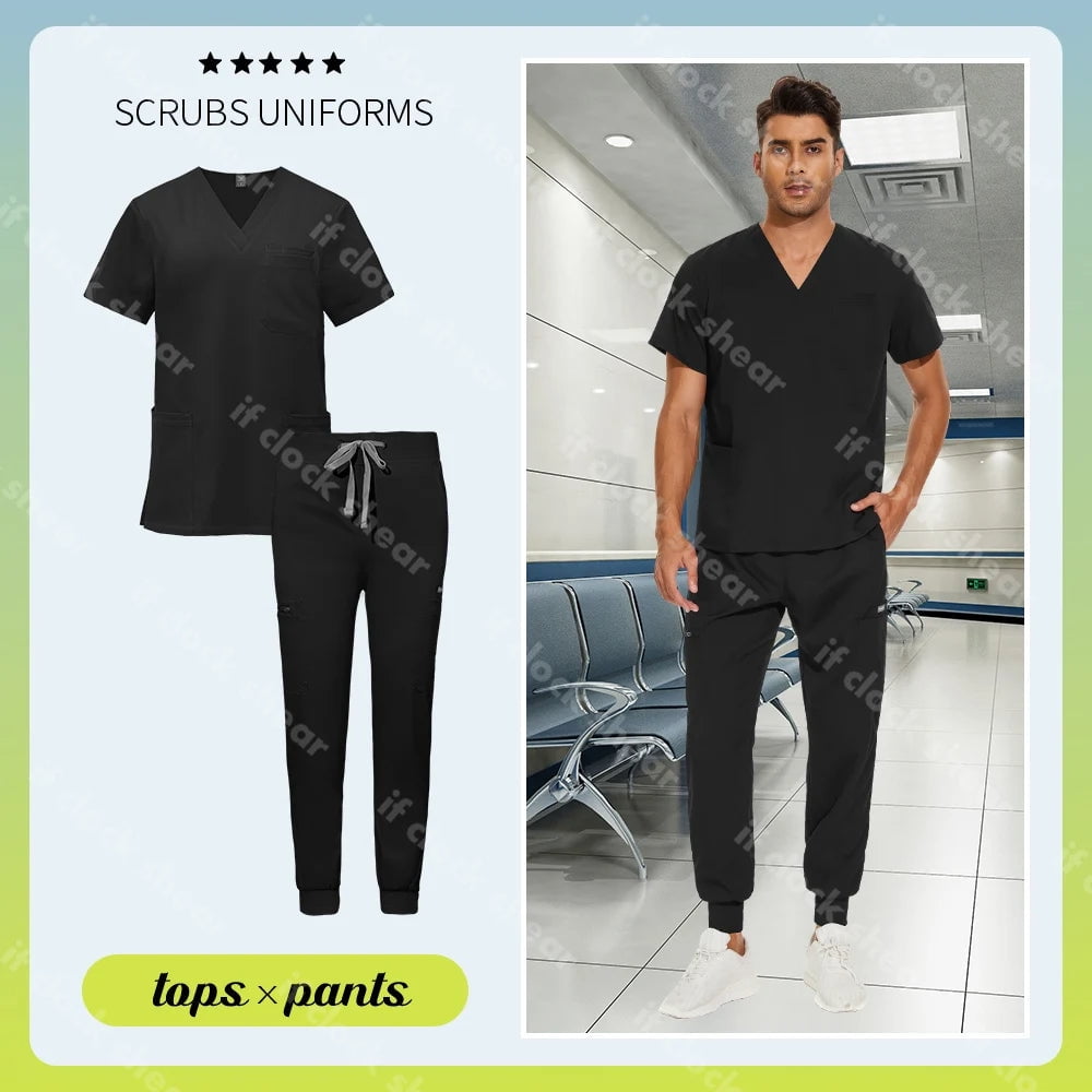 CLOCK SHEAR Unisex Scrubs Set - Walmart.com