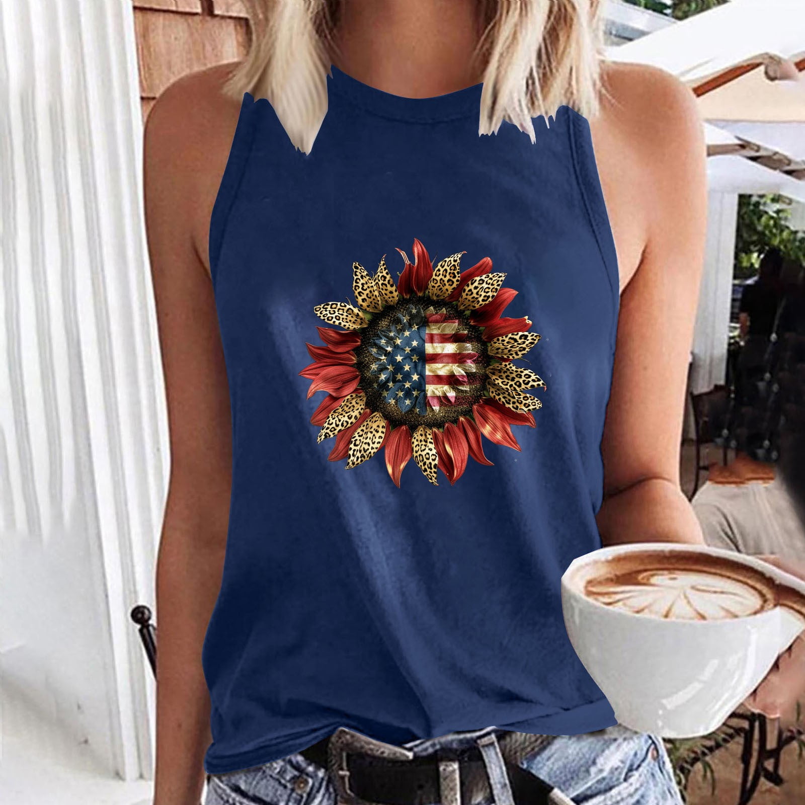 CLOISE American Flag Shirt Womens 4th of July Shirts Independence Day ...