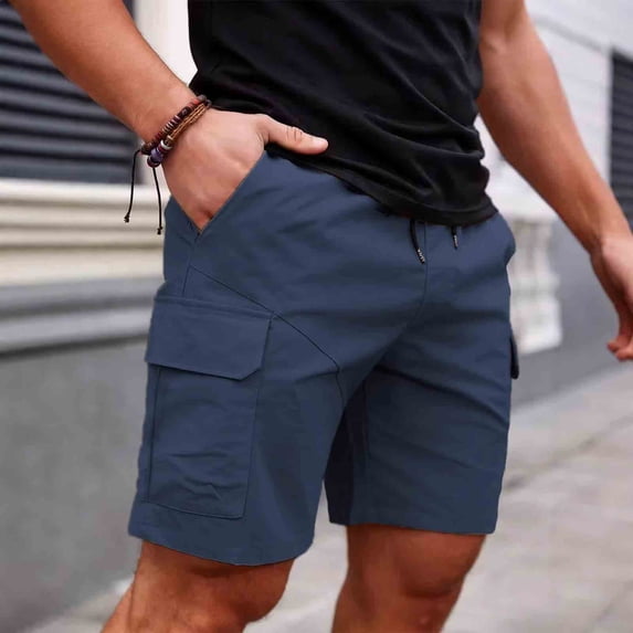 CLOISE Baggy Cargo Shorts Knee Length for Men with Multi Pocket Big and ...