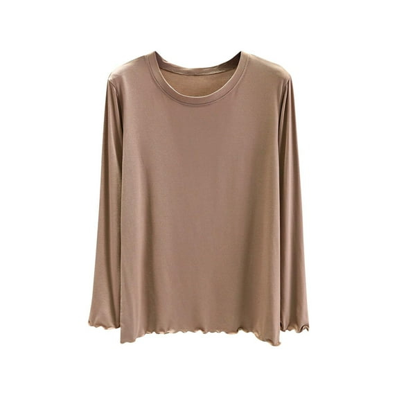 CLOISE Basic Tops for Woman V Neck Shirt Zip up Solid Color Long Sleeve ...