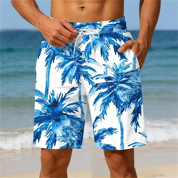 CLOISE Beach Shorts for Mens with Pockets Big and Tall Drawstring Quick ...