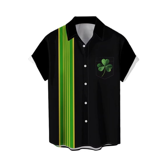 CLOISE Button down Shirt Men St Patricks Day Short Sleeve Big and Tall ...