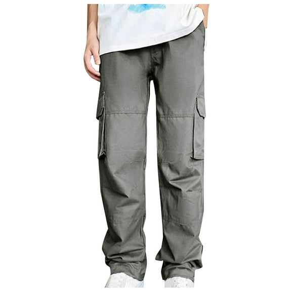 CLOISE Cargo Pants for Men Big and Tall with Pockets High Waist ...